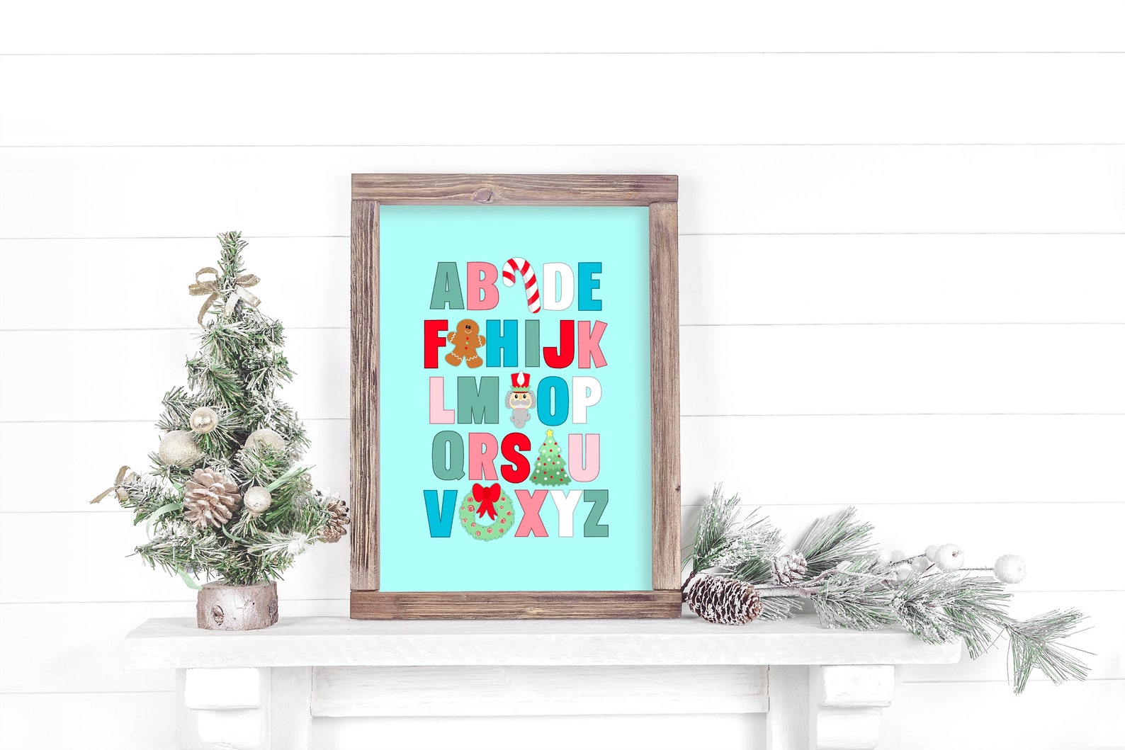 Christmas Abc's Printable| Christmas Printable | Christmas Decor - Etsy
