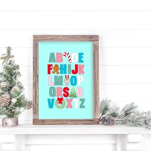 Christmas Abc's Printable| Christmas Printable | Christmas Decor - Etsy