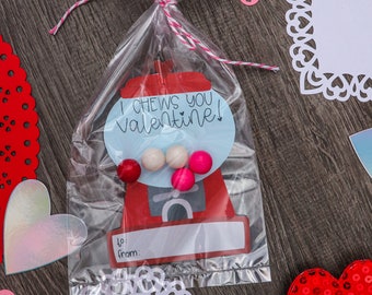 Printable Bubble Gum Valentine's Day Cards, I Chews You Bubble Gum ...