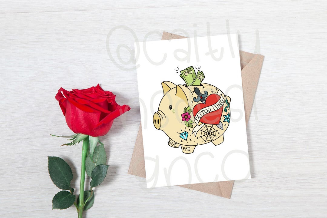 Tattoo Money Card - Etsy