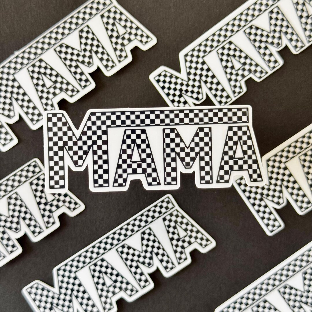 Checkered Mama Sticker | Vans Mama | Laptop Sticker | Water Bottle ...