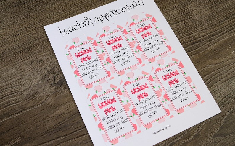 Tickled Pink | Teacher Appreciation Printable Tags | Teacher ...