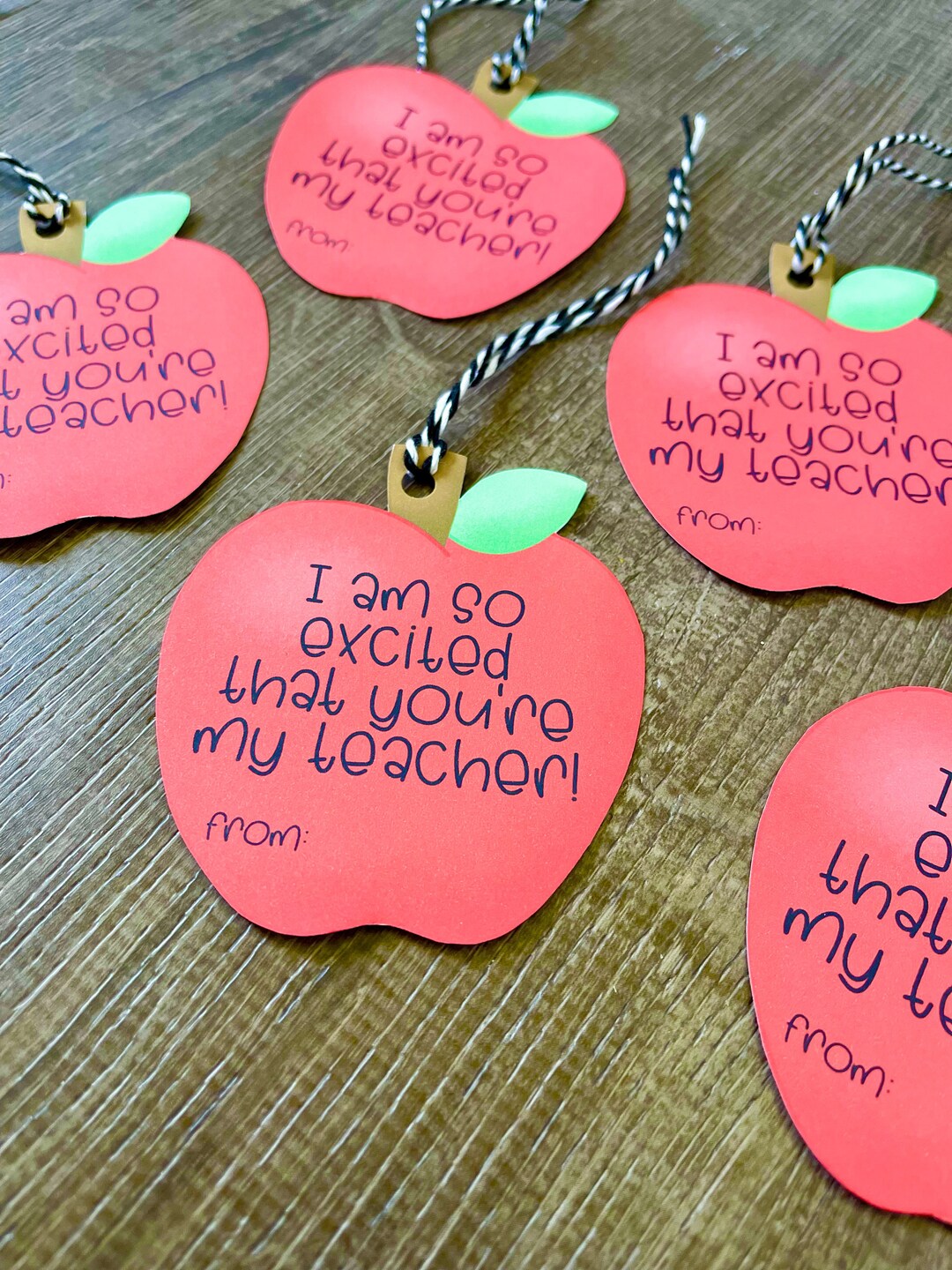 I'm so Excited You're My Teacher- Apple Gift Tag- Back to School | Back ...