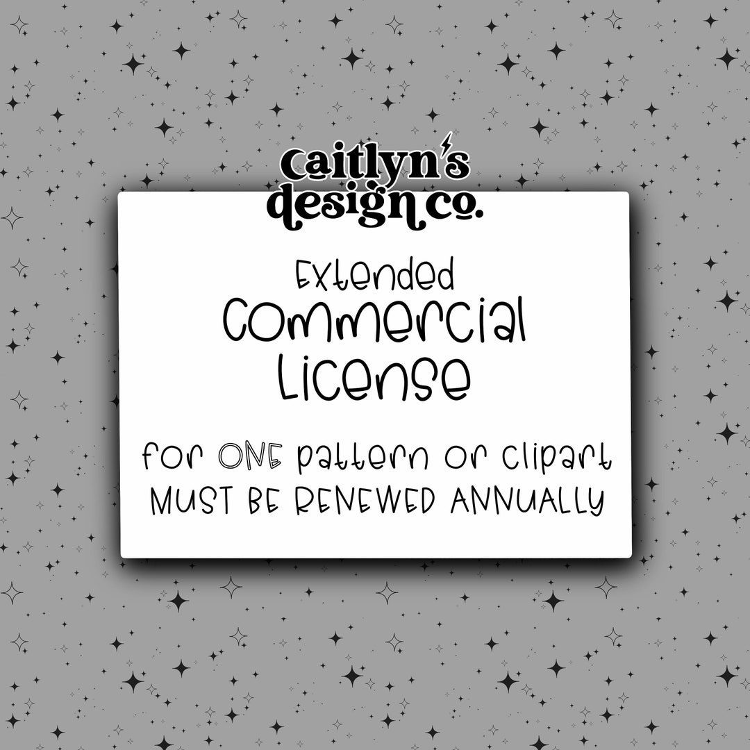 Extended Commercial License- 1 Listing - Etsy