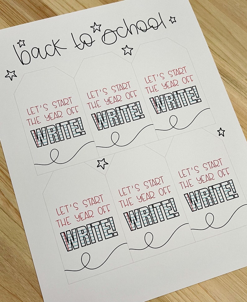 Start the Year off Write- Back to School | Back to School Printable - Etsy