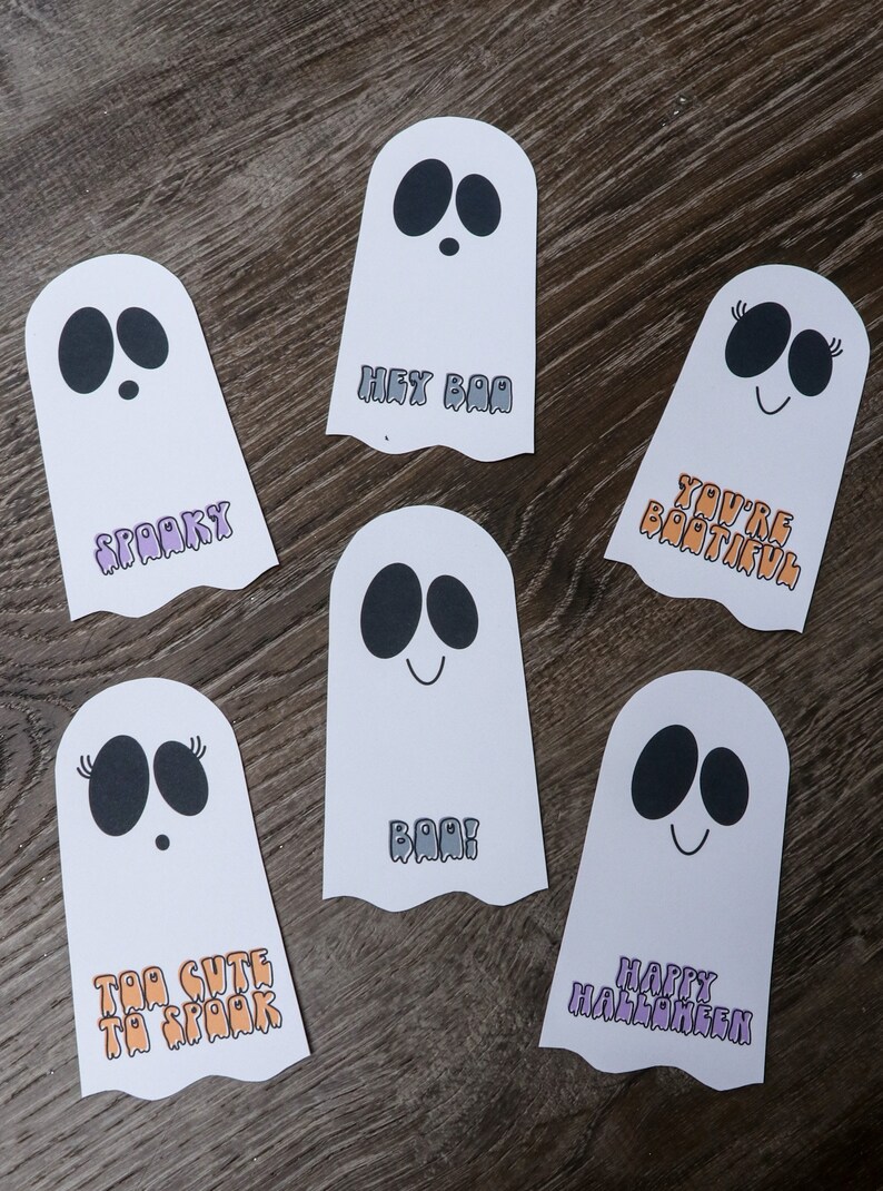 Ghost Gift Tags- Grey/orange/purple | Halloween Activity | Halloween ...