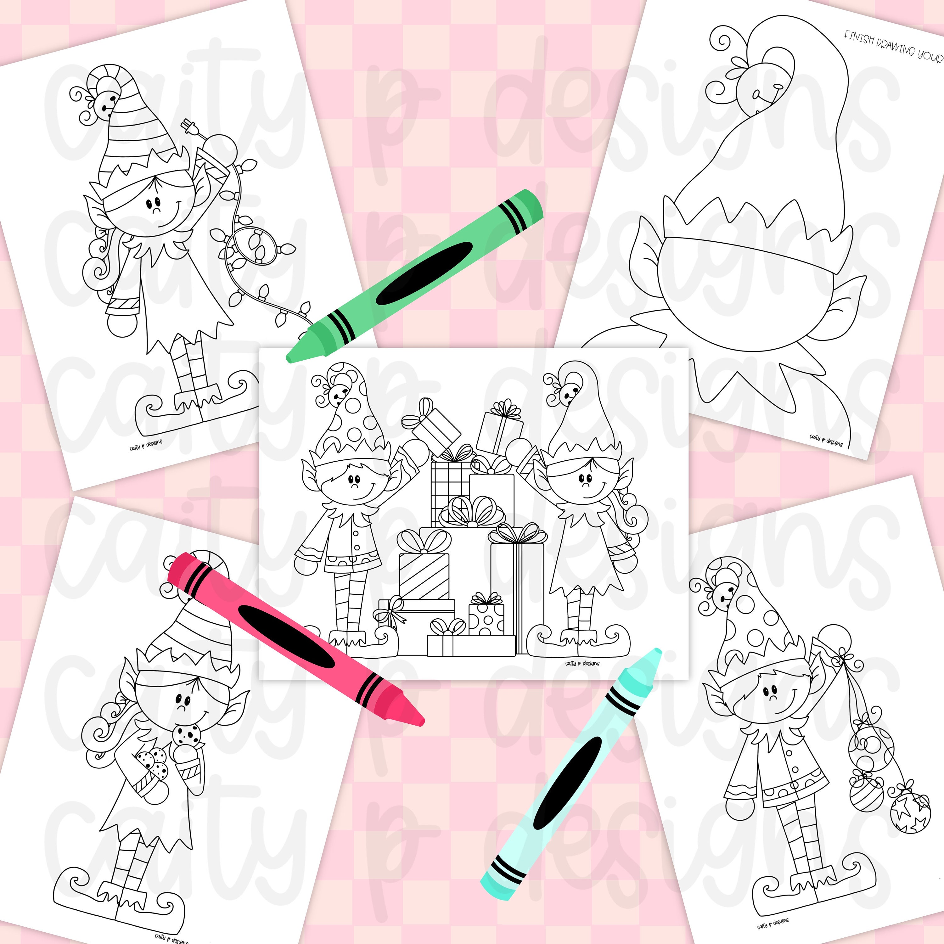 Santa Coloring Pages| Christmas Activity | Winter Activity | Kids ...