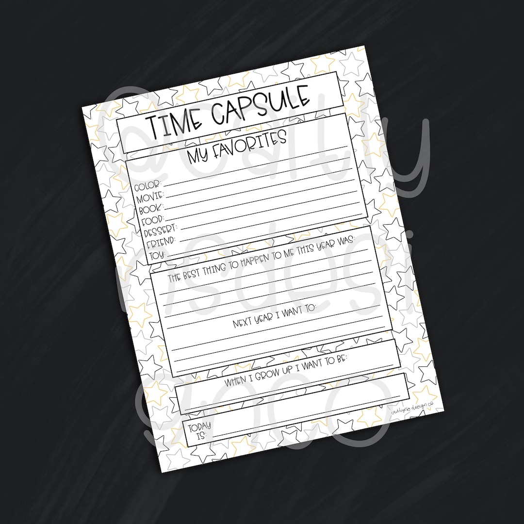 Time Capsule Activity - Etsy