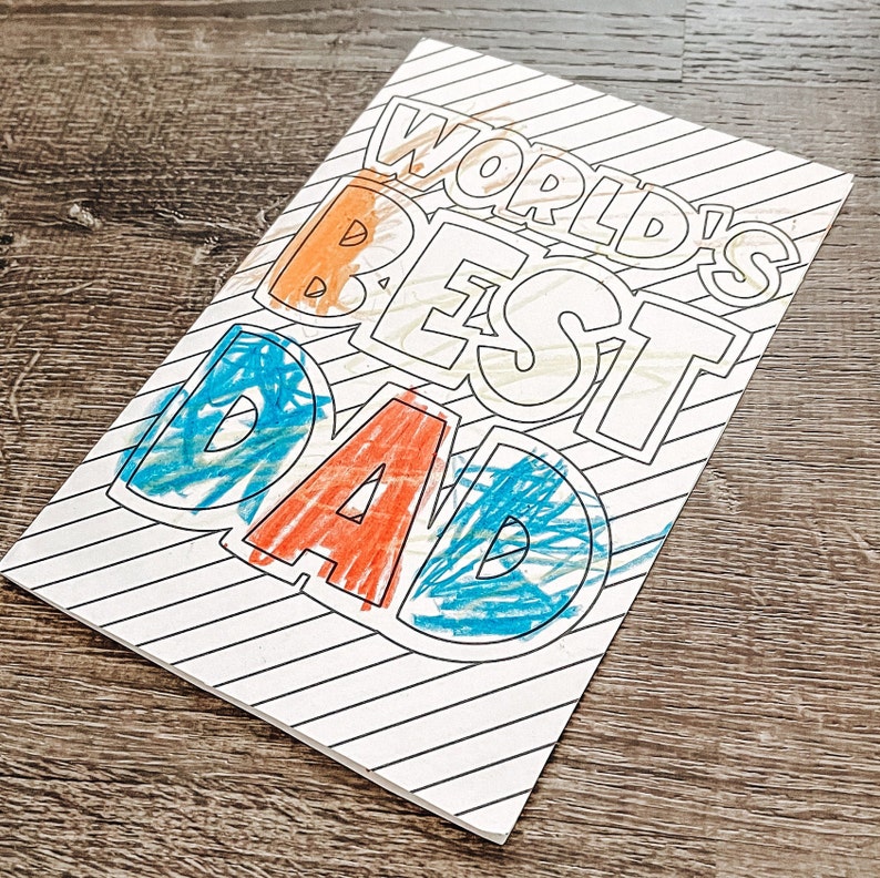 Worlds Best Dad | Fathers Day Card | Printable | Activity | Kids ...