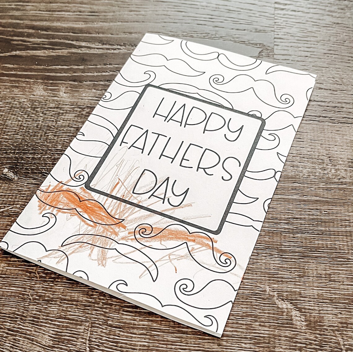 Father's day card mustache card Please read item | Etsy