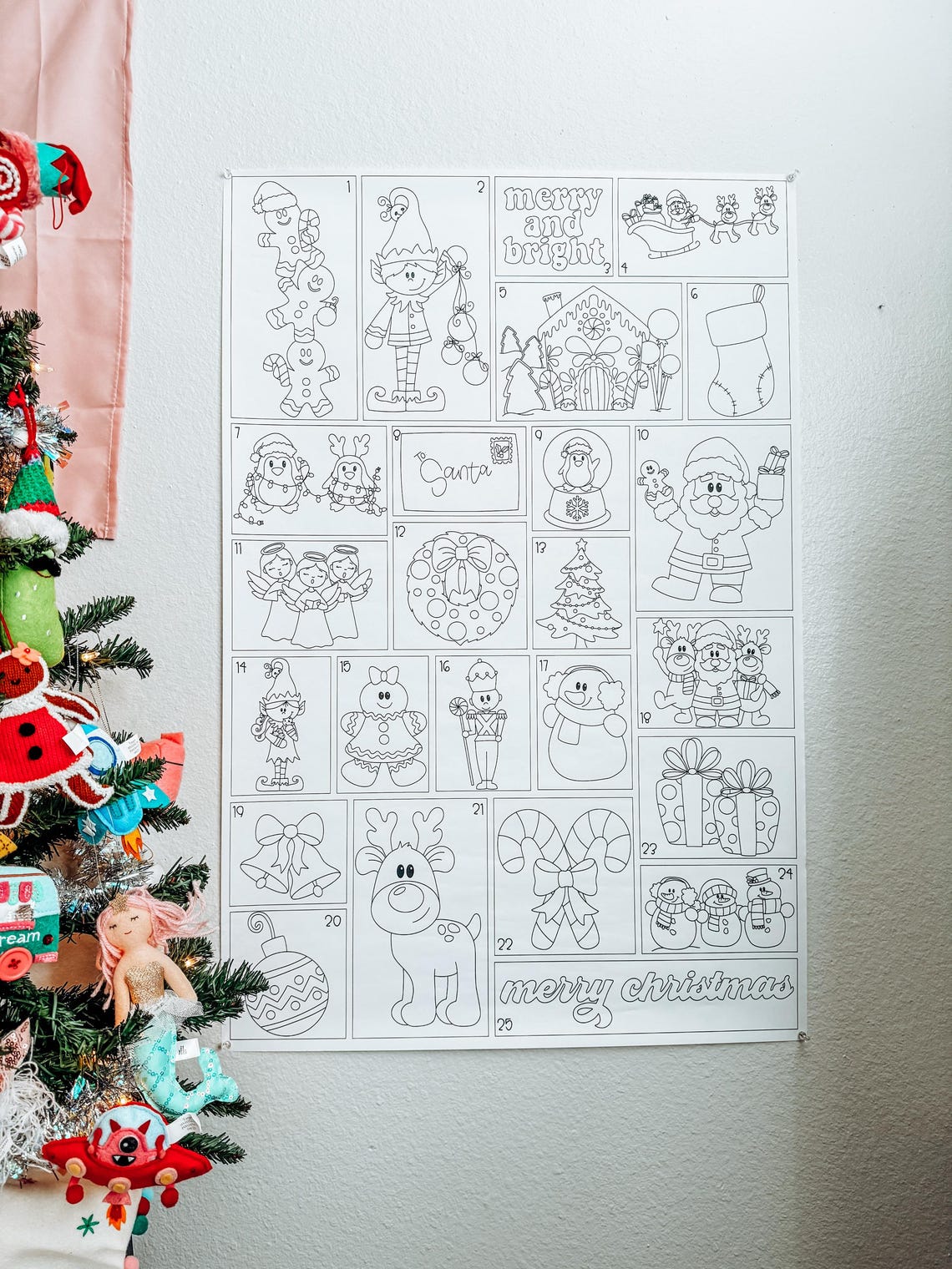 Coloring Advent Poster | Advent Calendar | DIY Advent | Christmas ...