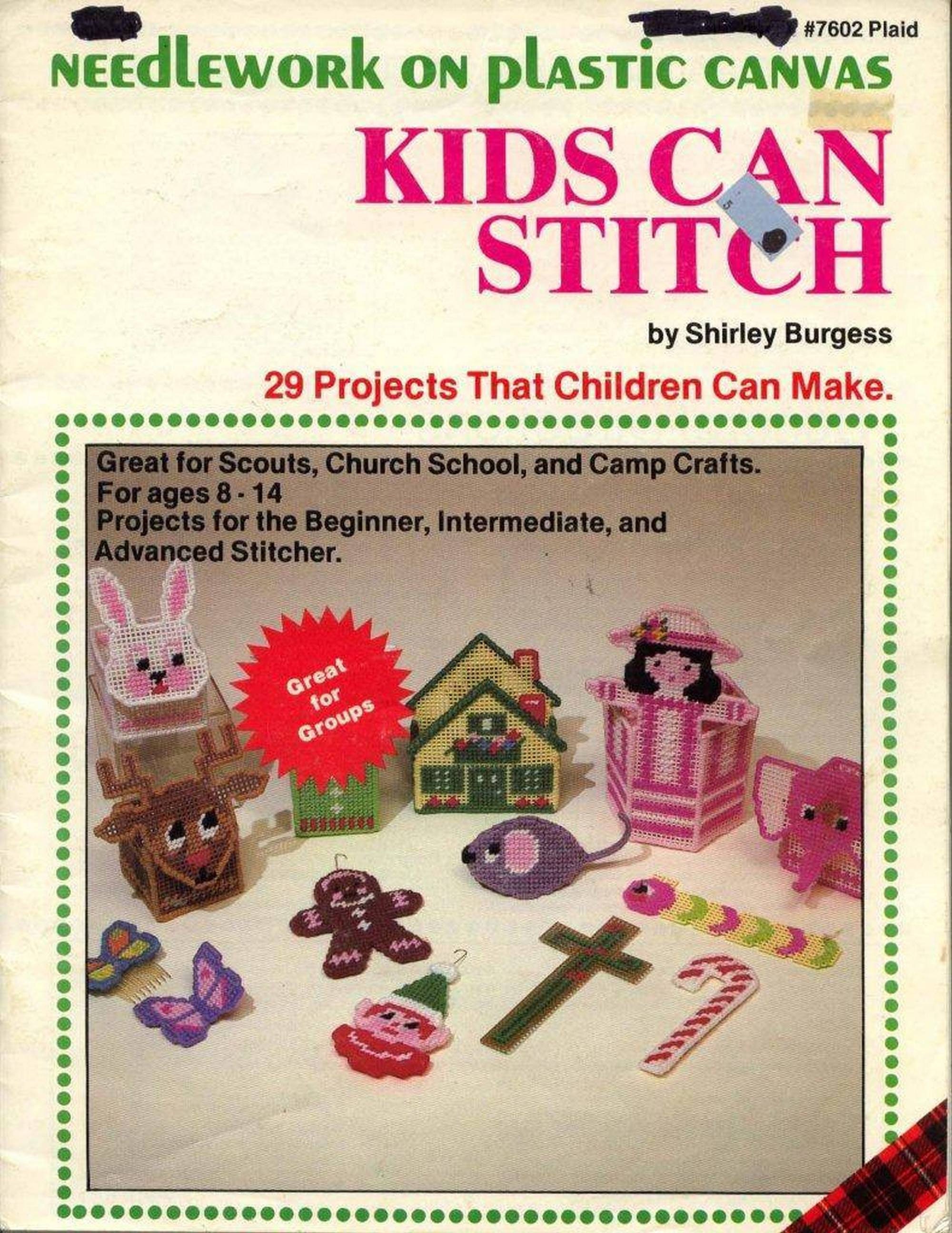 Plastic Canvas PDF Pattern Leaflet Kids Can Stitch - Etsy