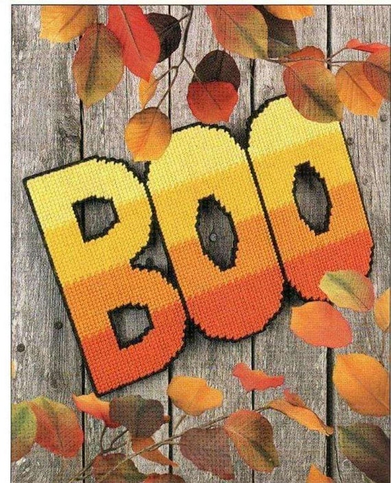 Plastic Canvas Digital PDF Pattern Boo Halloween Decoration | Etsy