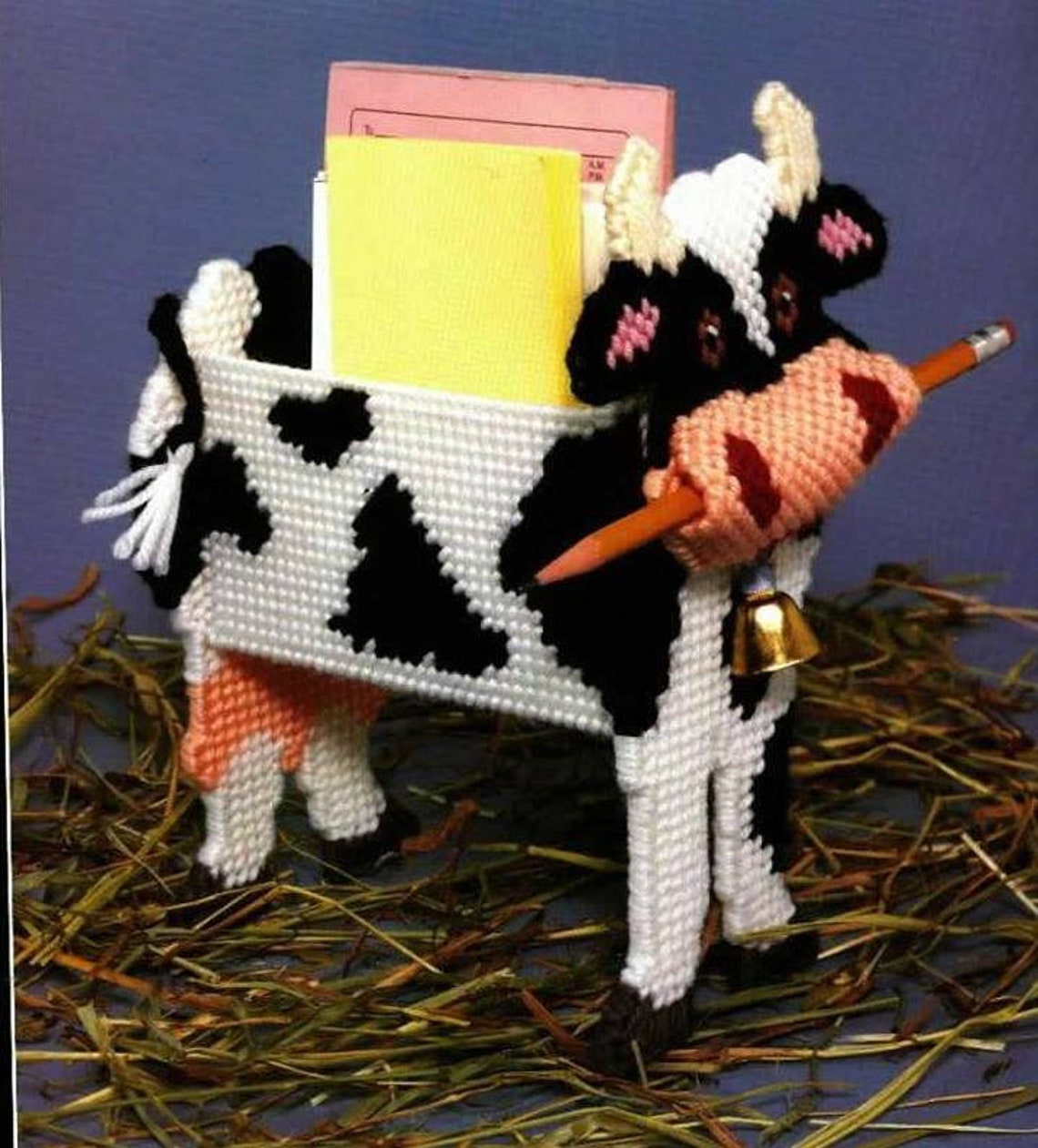 Plastic Canvas Digital PDF Pattern Cow Memo Holder - Etsy