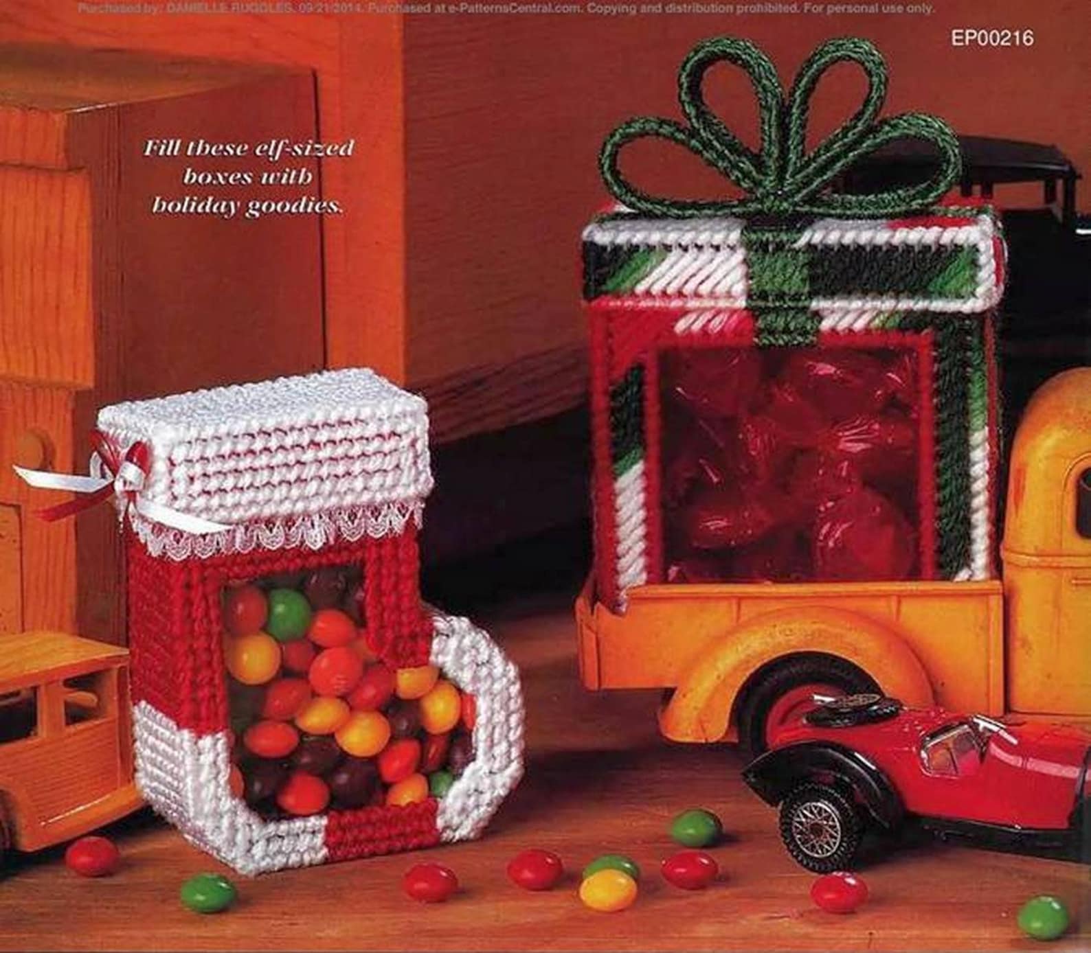 Plastic Canvas Digital PDF Pattern Christmas Candy Boxes - Etsy