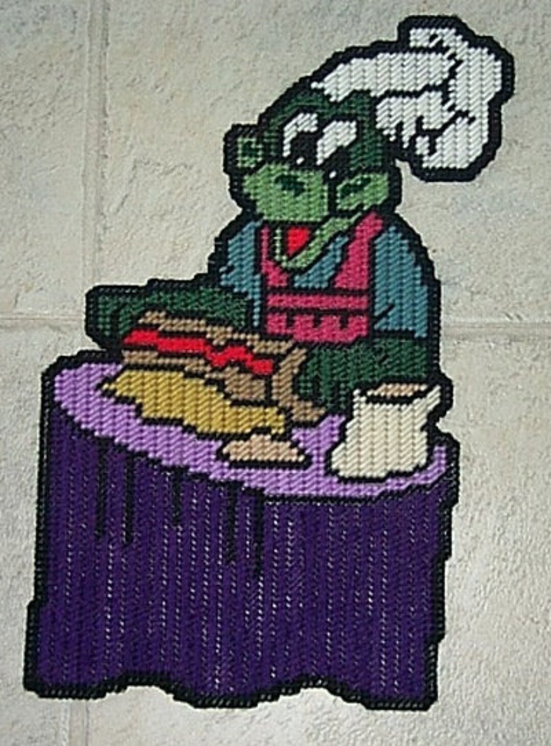 Plastic Canvas Digital PDF Pattern Designed by Myself Chef Frog - Etsy