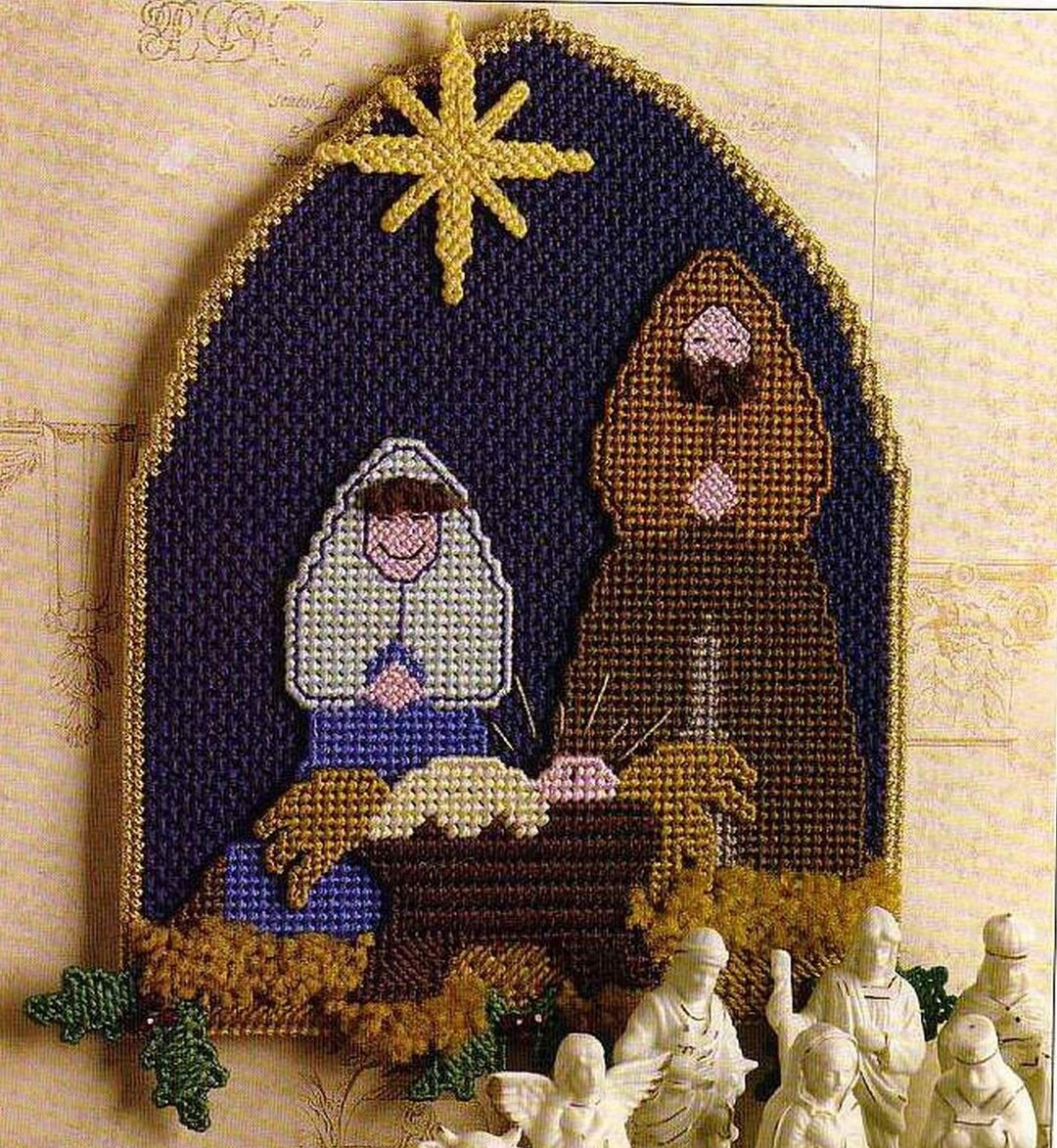Plastic Canvas Digital PDF Pattern Children's Nativity Wall Hanging ...