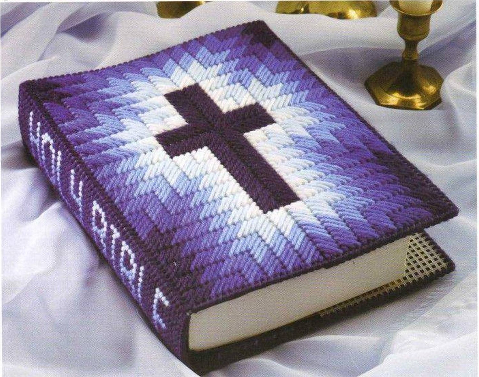 Plastic Canvas Digital PDF Pattern Blue Radiance Bible Cover - Etsy