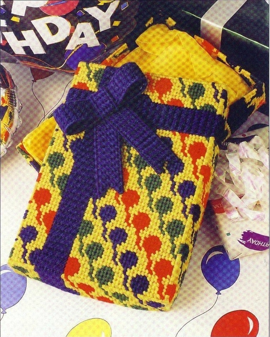 Plastic Canvas Digital PDF Pattern Balloon Gift Box - Etsy
