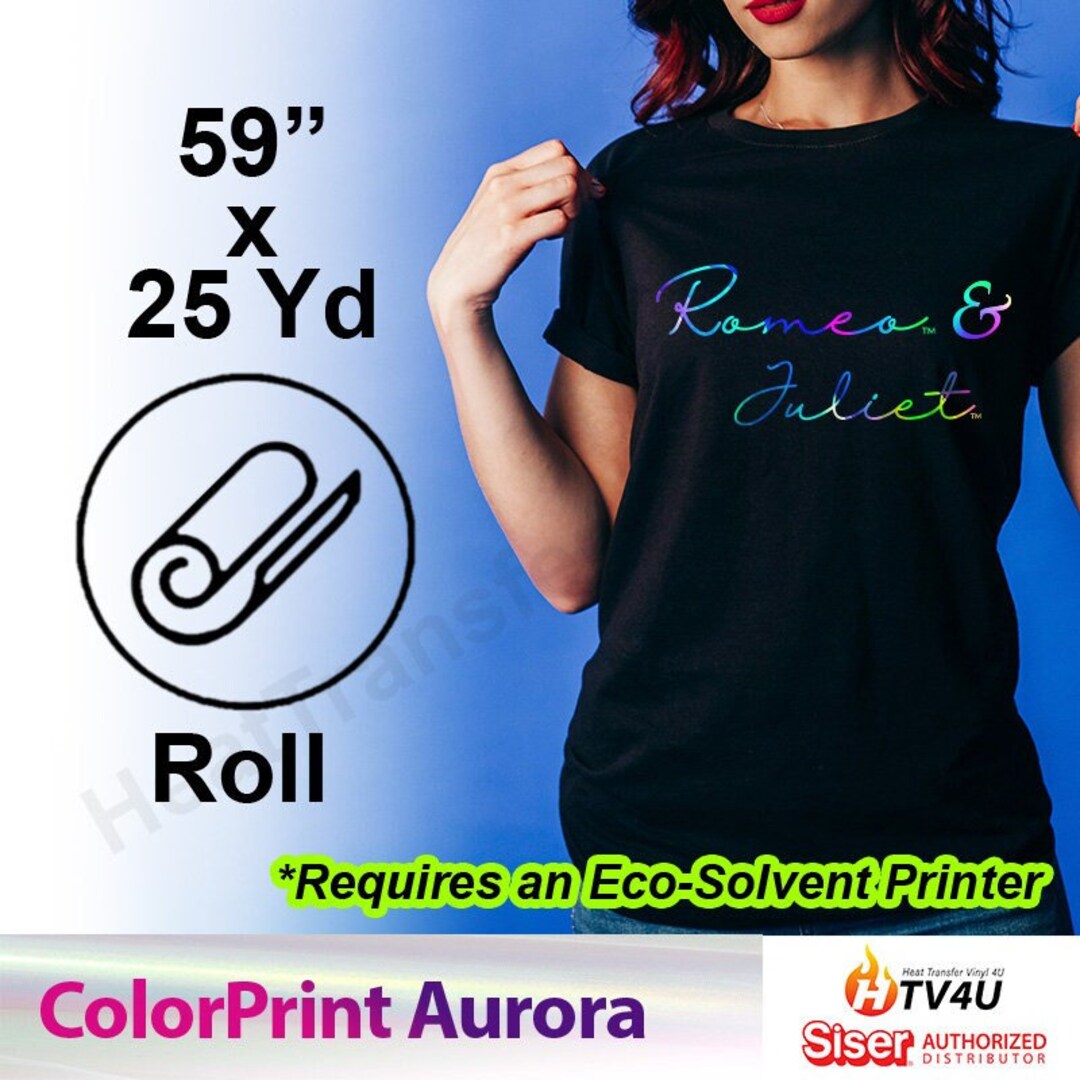 Siser Colorprint Aurora 59 Rolls Heat Transfer Vinyl: Print, Cut and ...