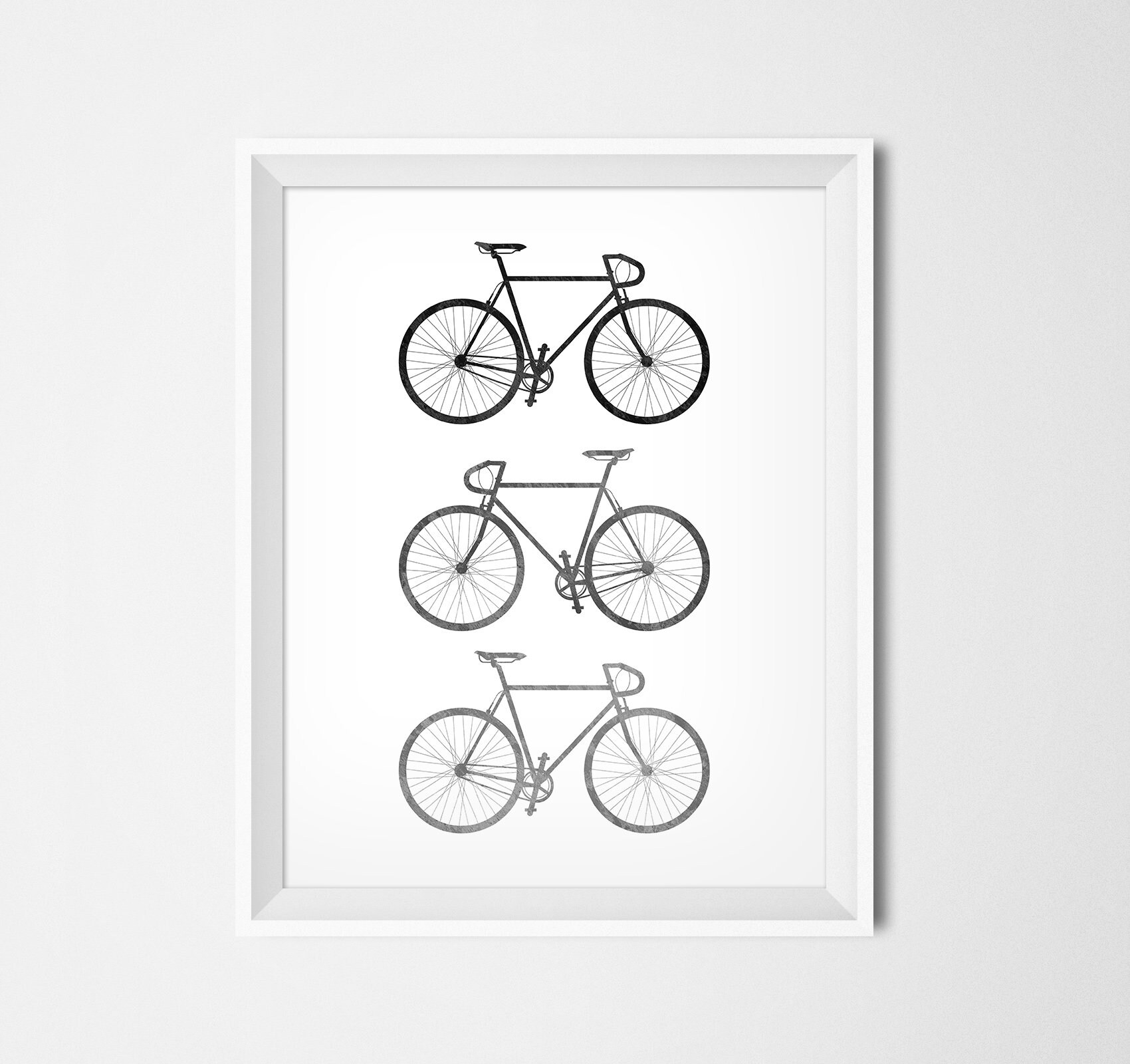 Bike Art Bike Poster Bicycle Print Bike Wall Decal Bicycle | Etsy