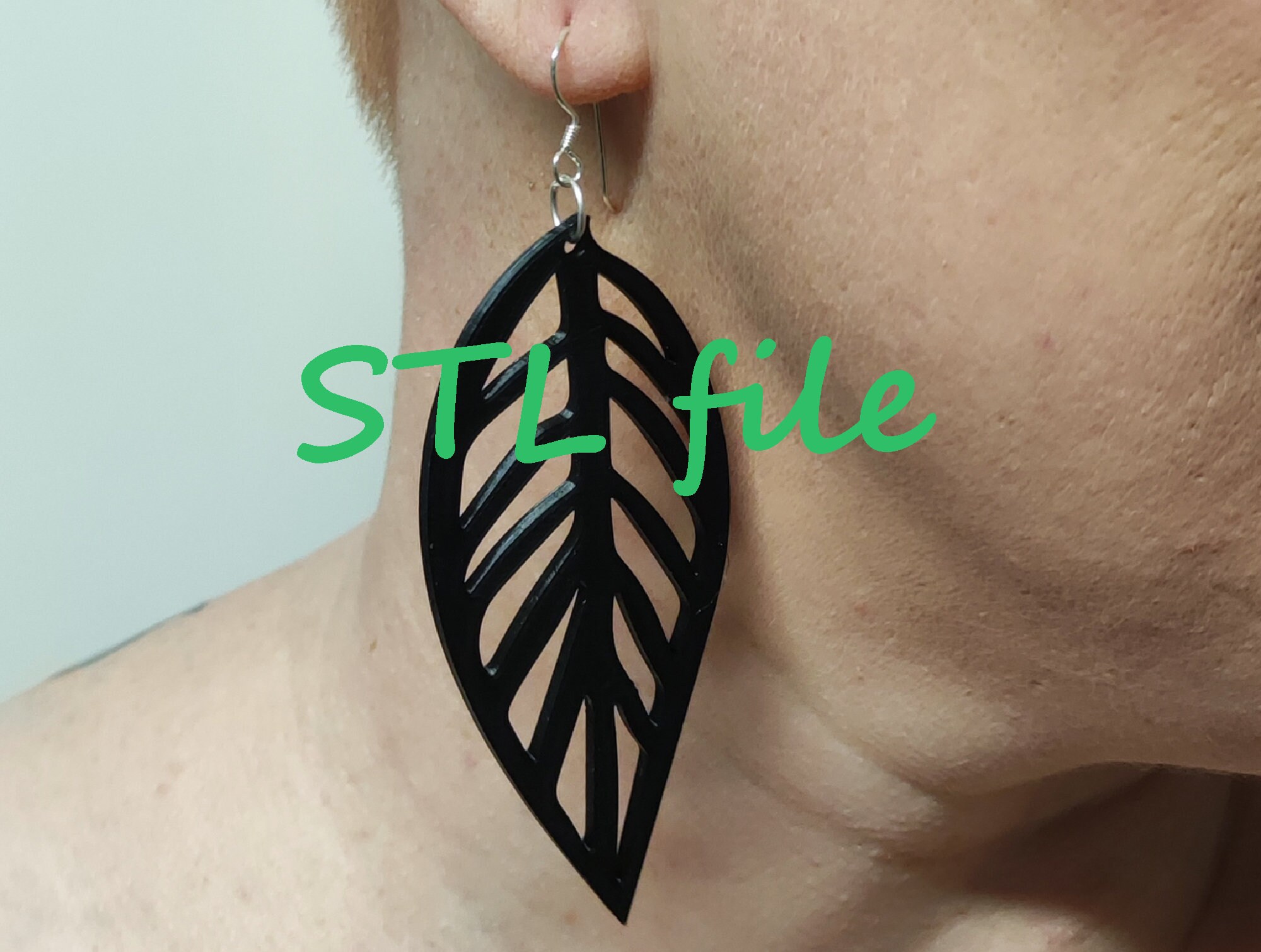 Leaf Shape Earrings STL File for 3D Printing - Etsy