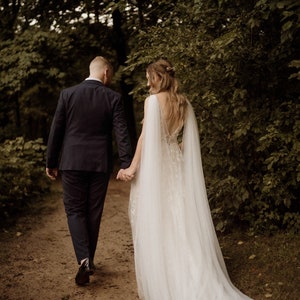AIDA READY to SHIP Tulle Wedding Cape wedding Bridal Shoulder - Etsy Canada