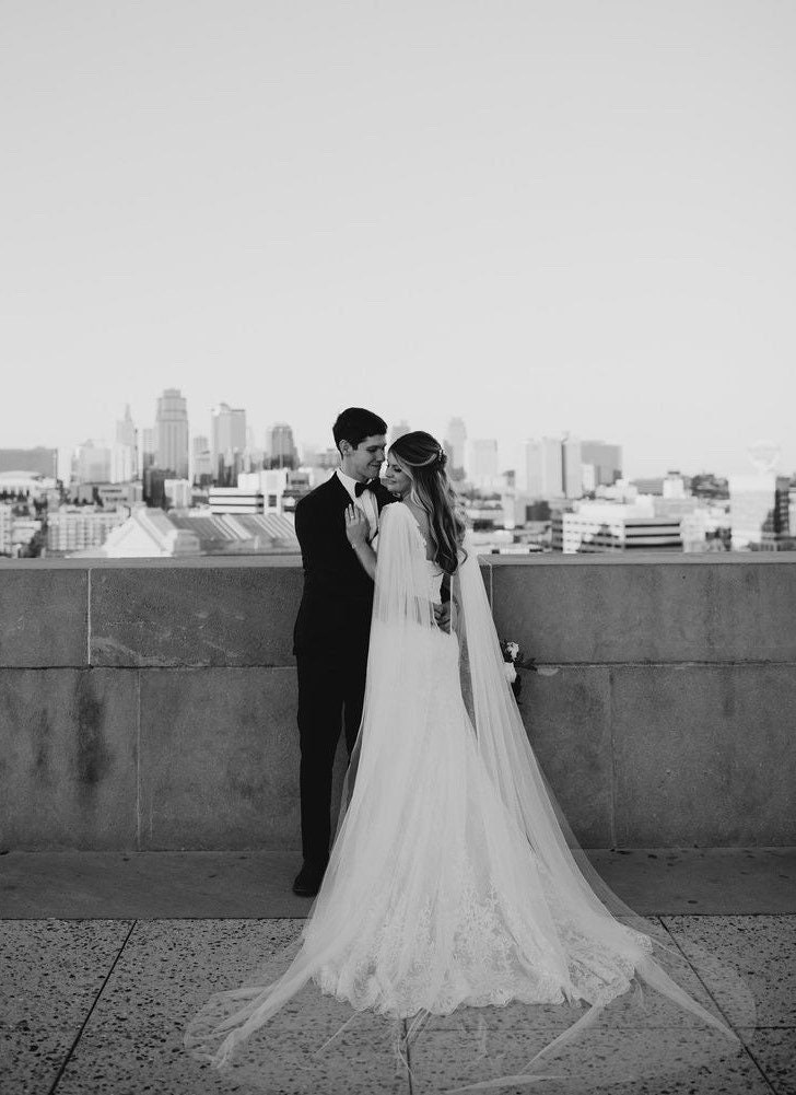 AIDA READY to SHIP Tulle Wedding Cape wedding Bridal Shoulder - Etsy Canada