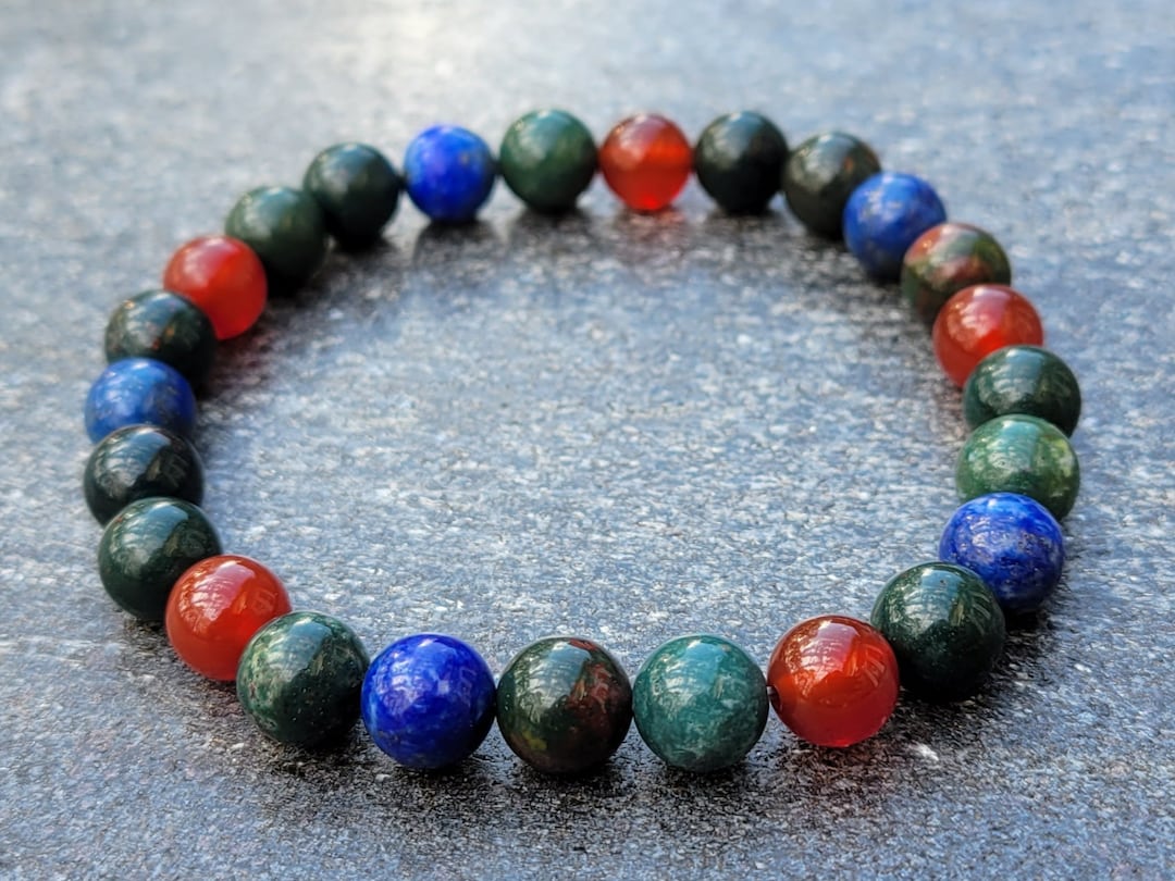 The Indus Valley Bracelet • Harappa, Mohenjo-daro, India & Pakistan | Indian Bloodstone + Lapis ...