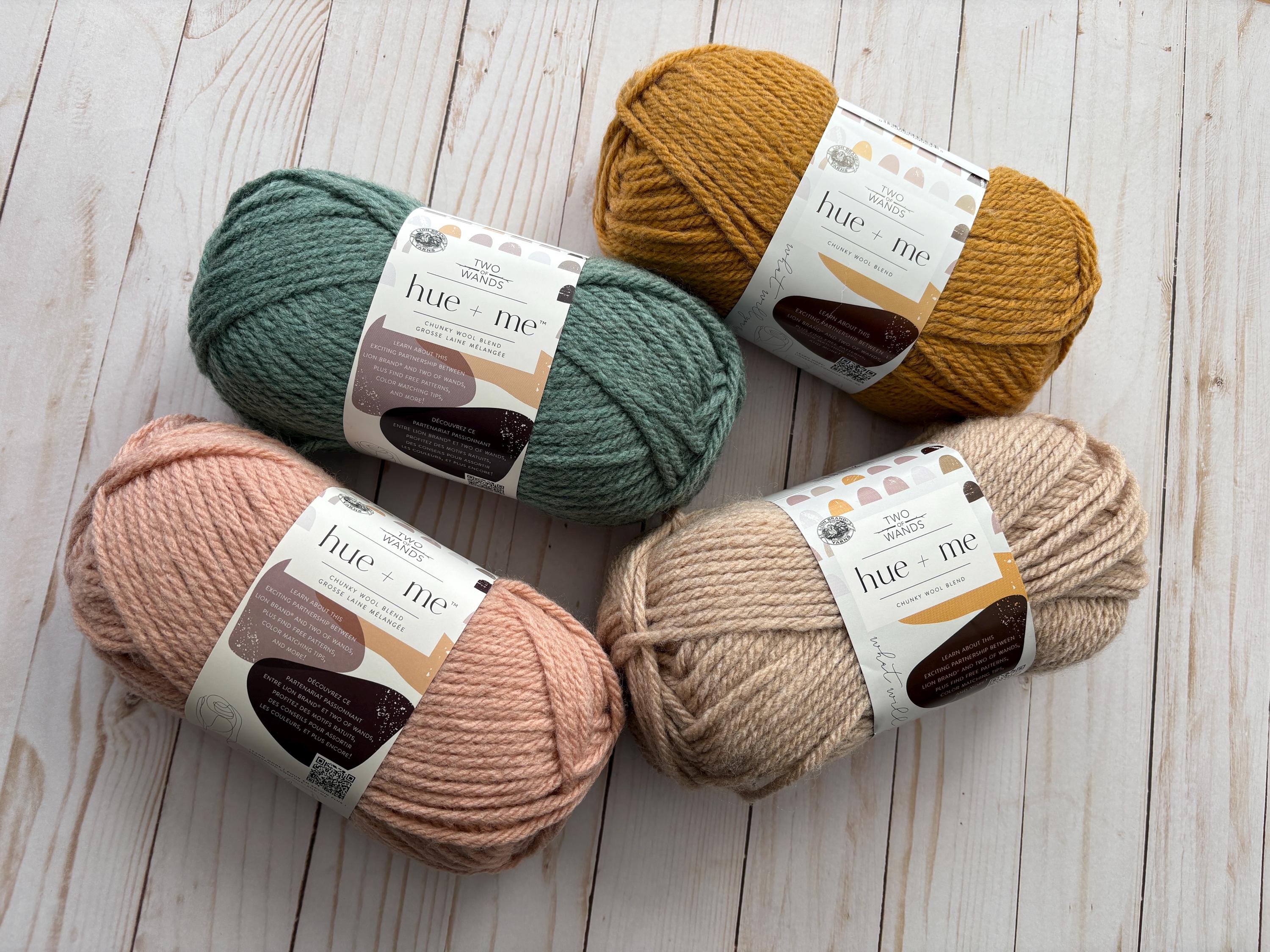 Lion Brand Hue + Me Yarn - Bulky Wool Acrylic Blend Yarn - Many Colors ...