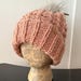 Waffle Beanie Hat - Hand Knit Chunky Toque - Soft Wool Blend Yarn ...