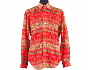 Mens Red Silk Shirt - Etsy