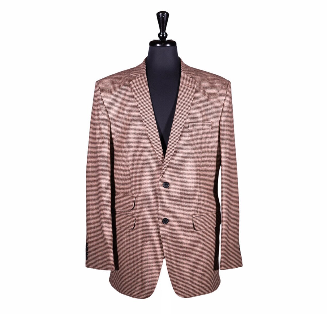 Mens Blazer Brown Houndstooth Check Tweed Wool Formal | Etsy