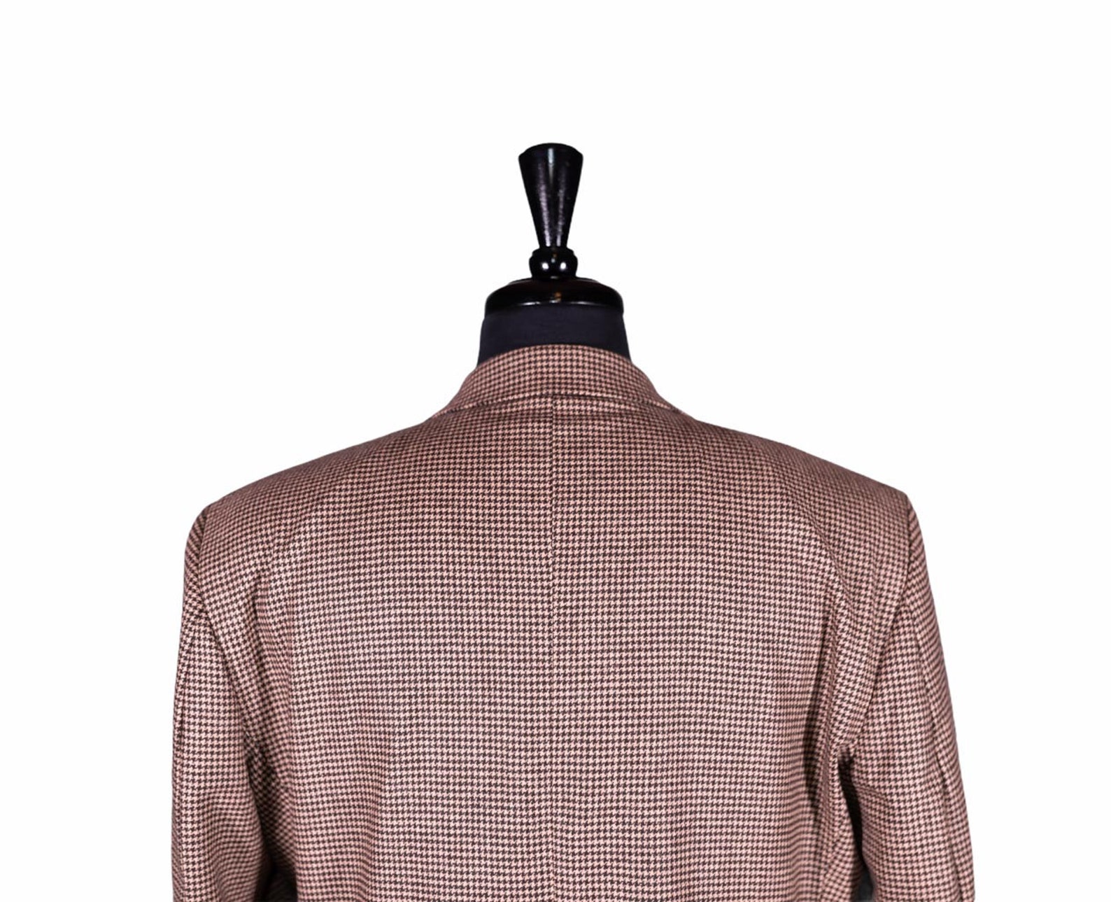 Mens Blazer, Brown Houndstooth Check, Tweed Wool, Formal Tuxedo Suit ...