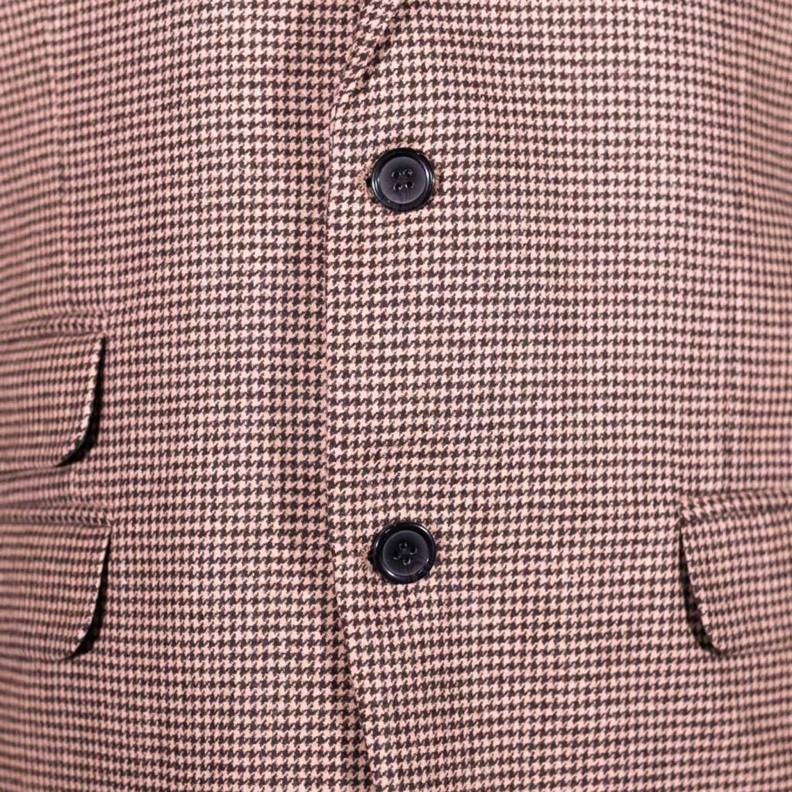 Mens Blazer, Brown Houndstooth Check, Tweed Wool, Formal Tuxedo Suit ...