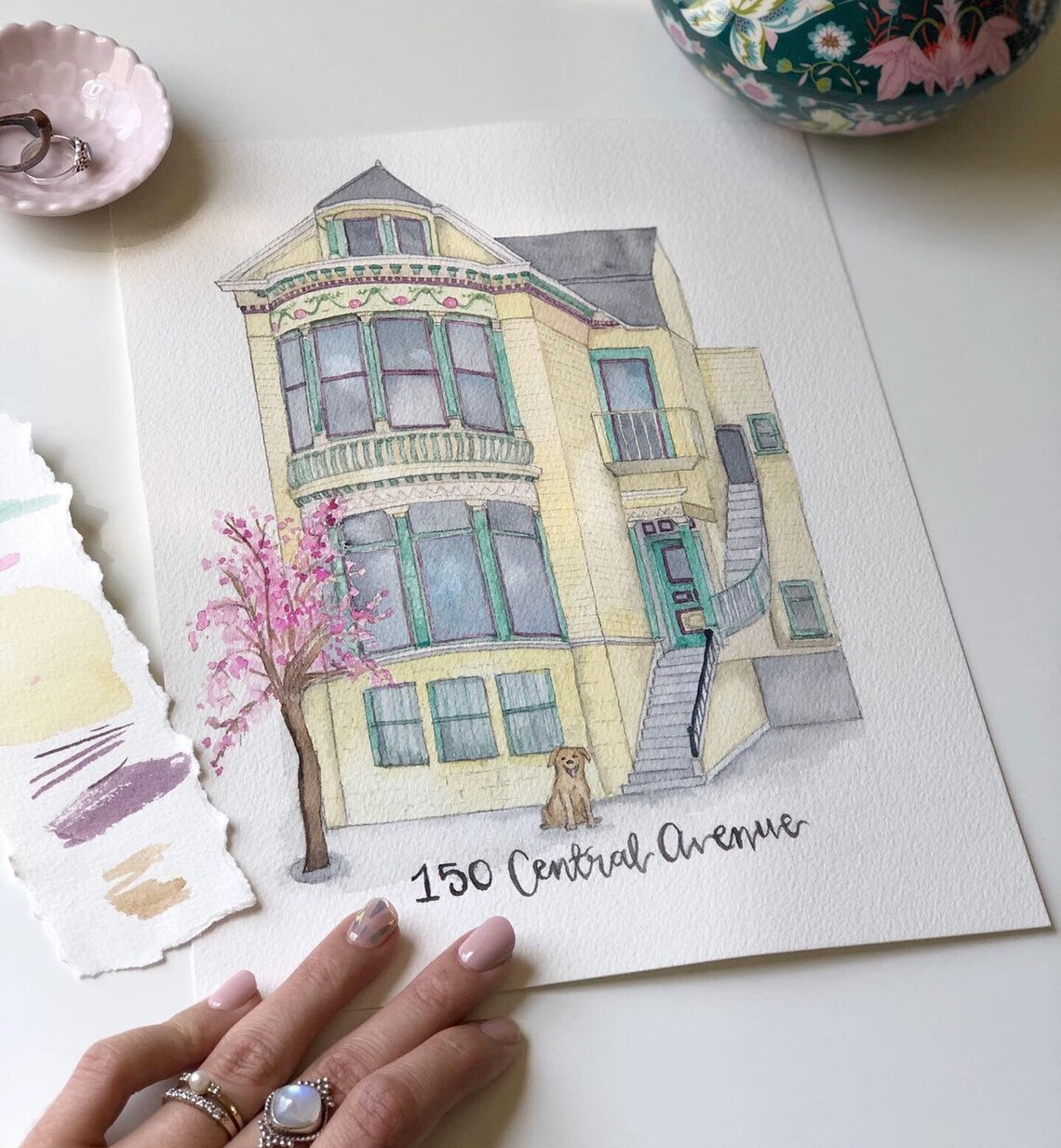 Custom House Painting Home Portrait Custom Watercolor | Etsy