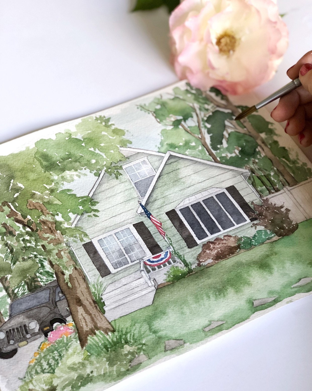 Custom House Painting Home Portrait Original Artwork | Etsy