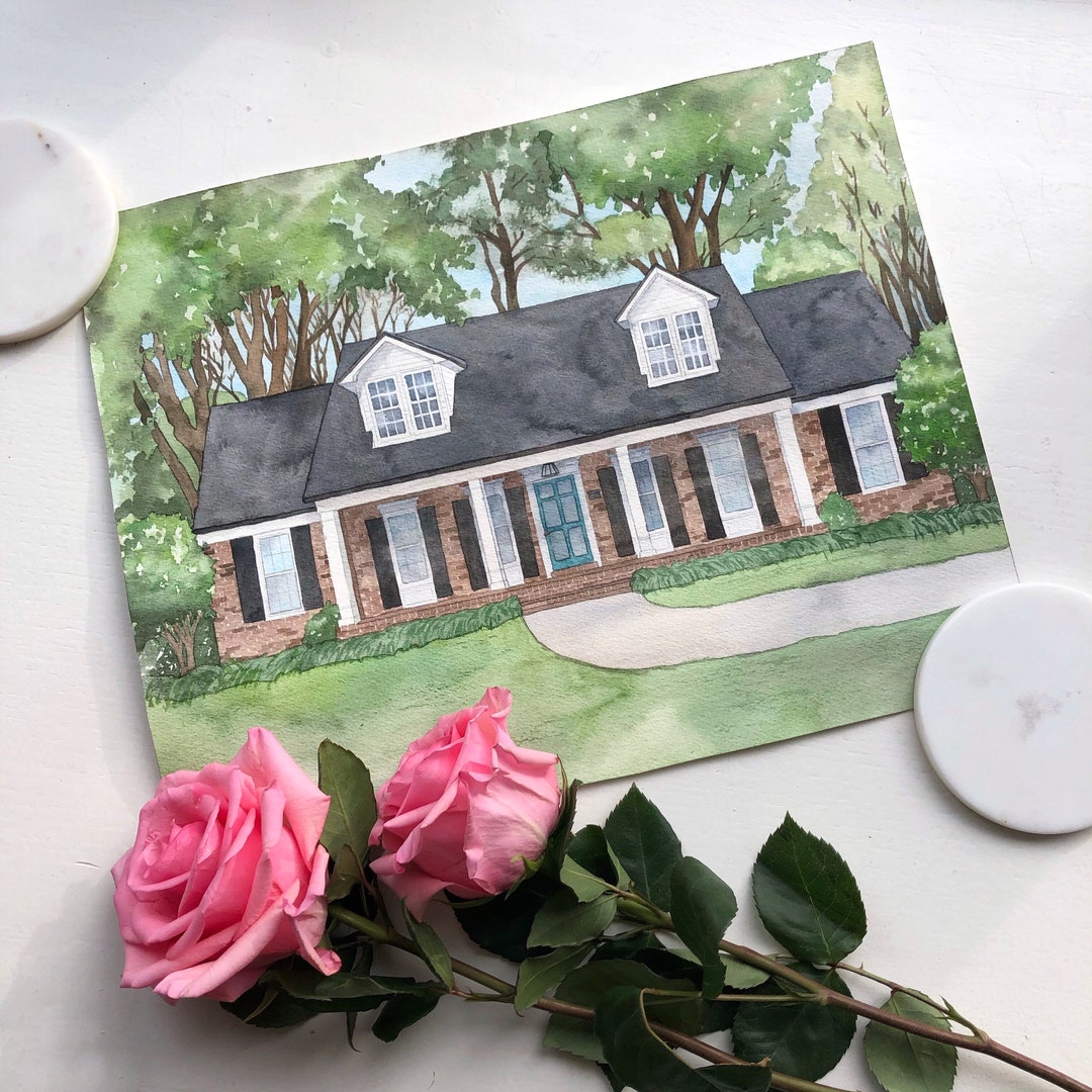 Custom House Painting - Home Portrait - Original Artwork - Etsy