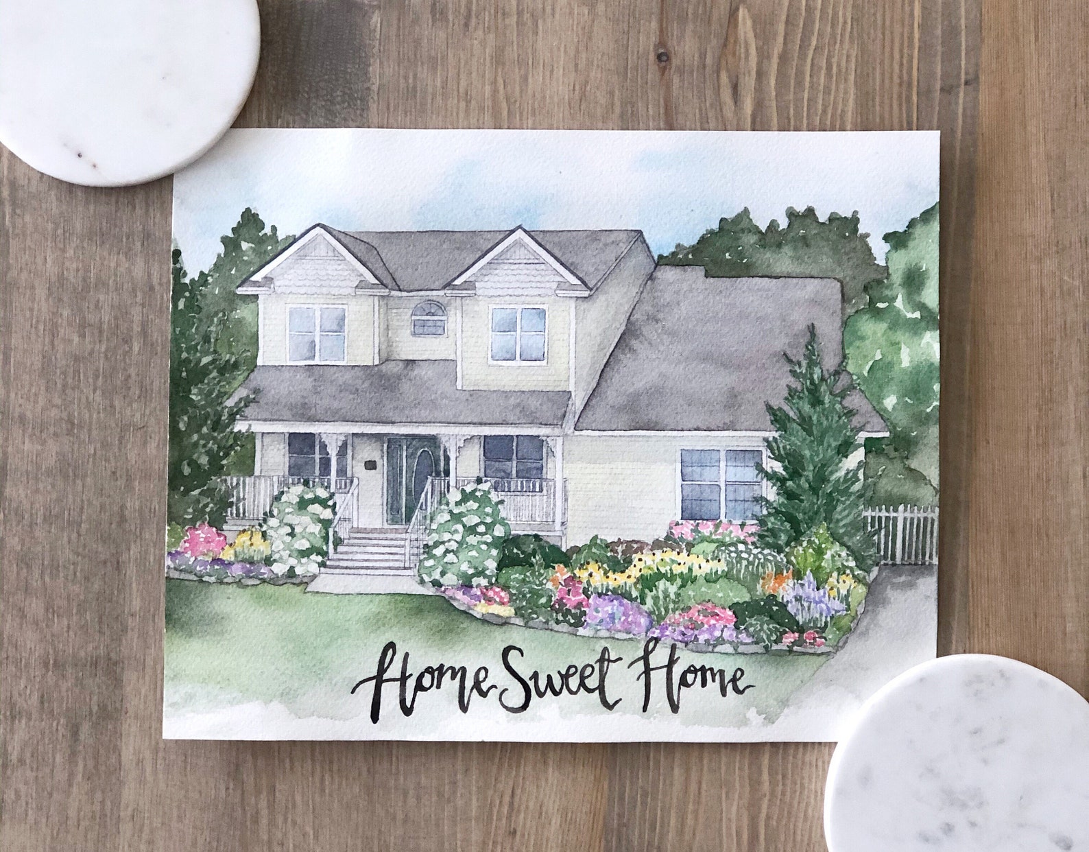 House Artwork Custom Home Painting - Etsy