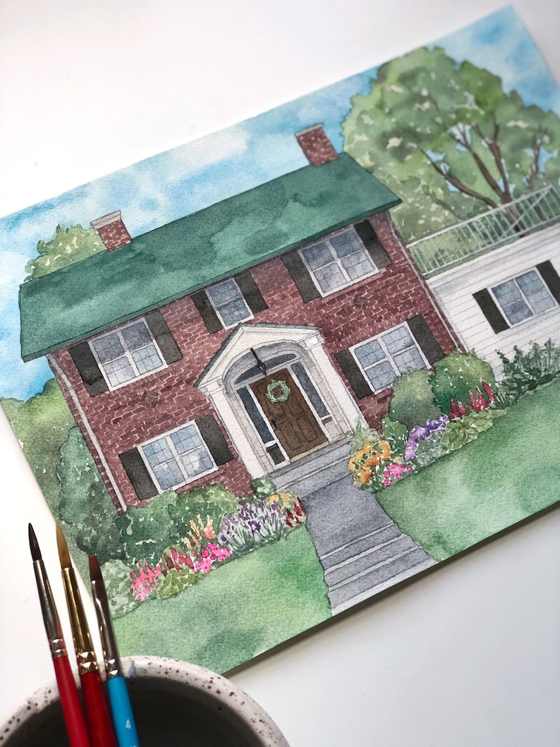 House Artwork Custom Home Painting - Etsy