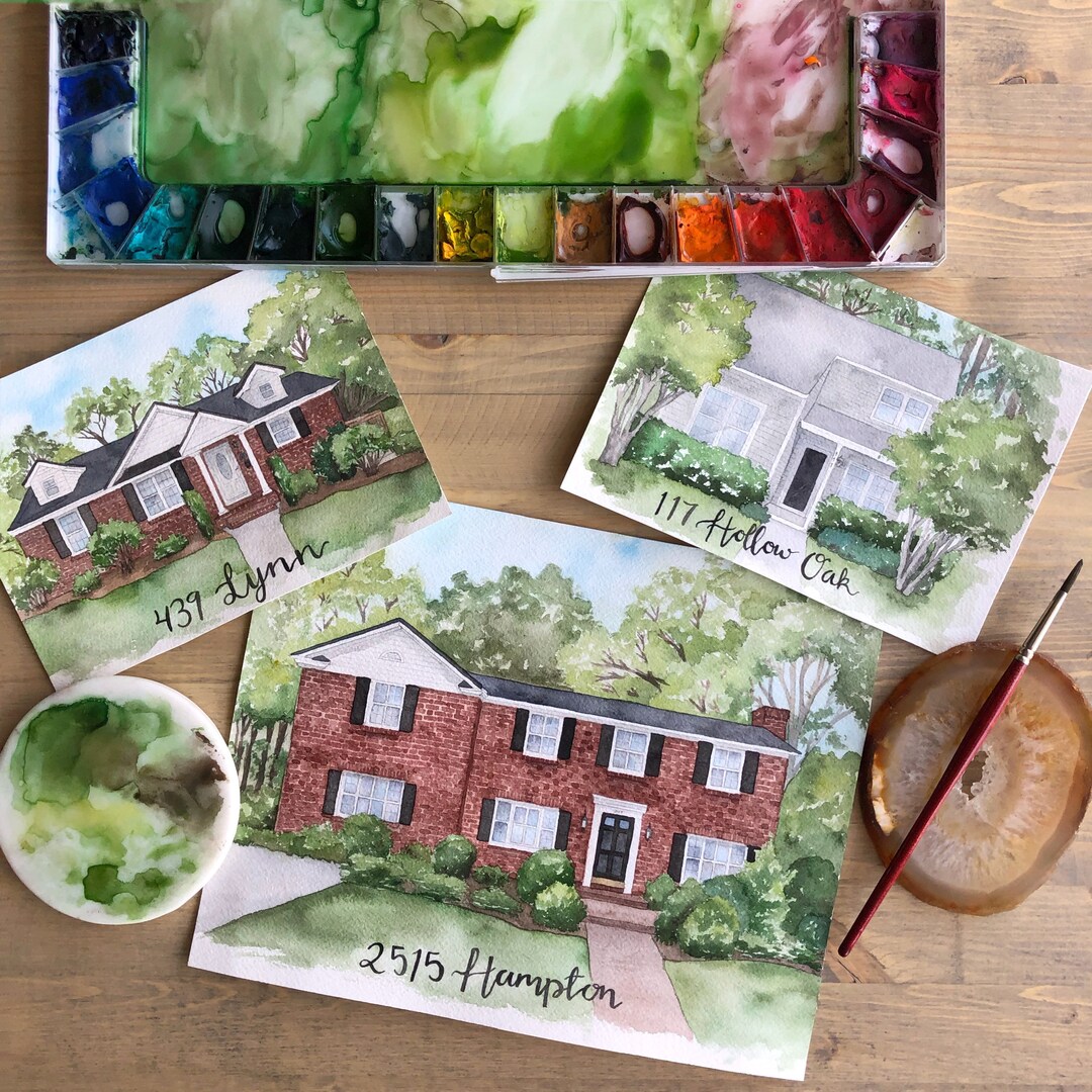 Custom House Painting Home Portrait Original Artwork - Etsy