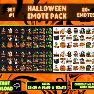 20+ Halloween Emote Pack | Spooky Emotes for Twitch, Discord, Youtube ...