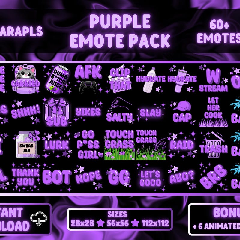 Purple Art Cute - Etsy