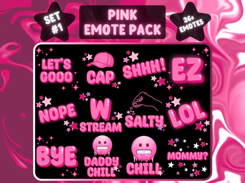 36+ Pink Girly Twitch & Discord Emotes + Animated and Pumpkin BONUSES ...