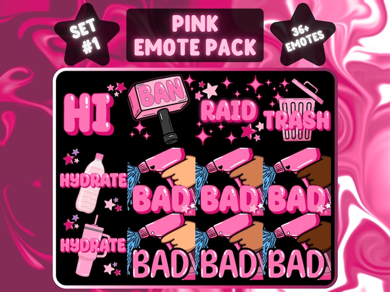 36+ Pink Girly Twitch & Discord Emotes + Animated and Pumpkin BONUSES ...