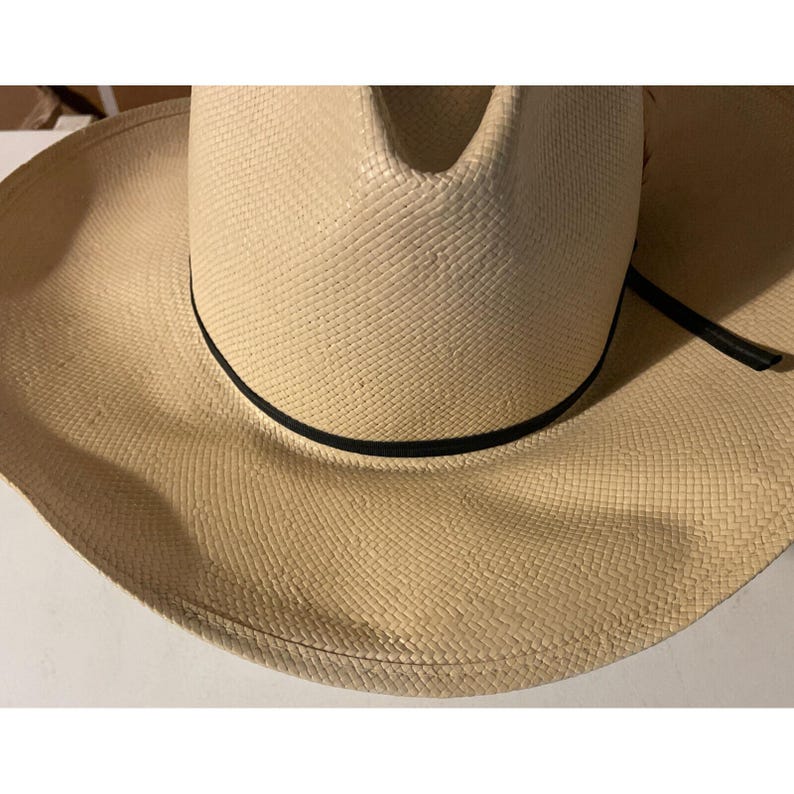 Vintage Stockman Resistol Ringo Straw Cowboy Hat W/feather 7 1/4 - Etsy