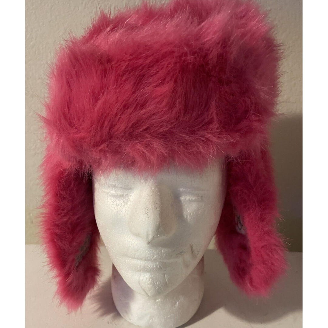 Pink Trapper Snow Hat Ear Flaps Bonanno Country Club - Etsy