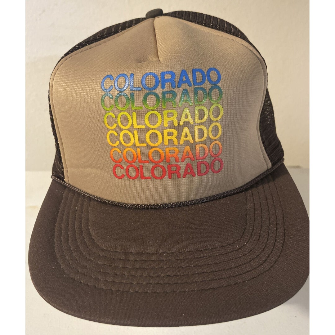 Vintage Colorado Mesh Trucker Hat Rainbow Snapback Hat - Etsy
