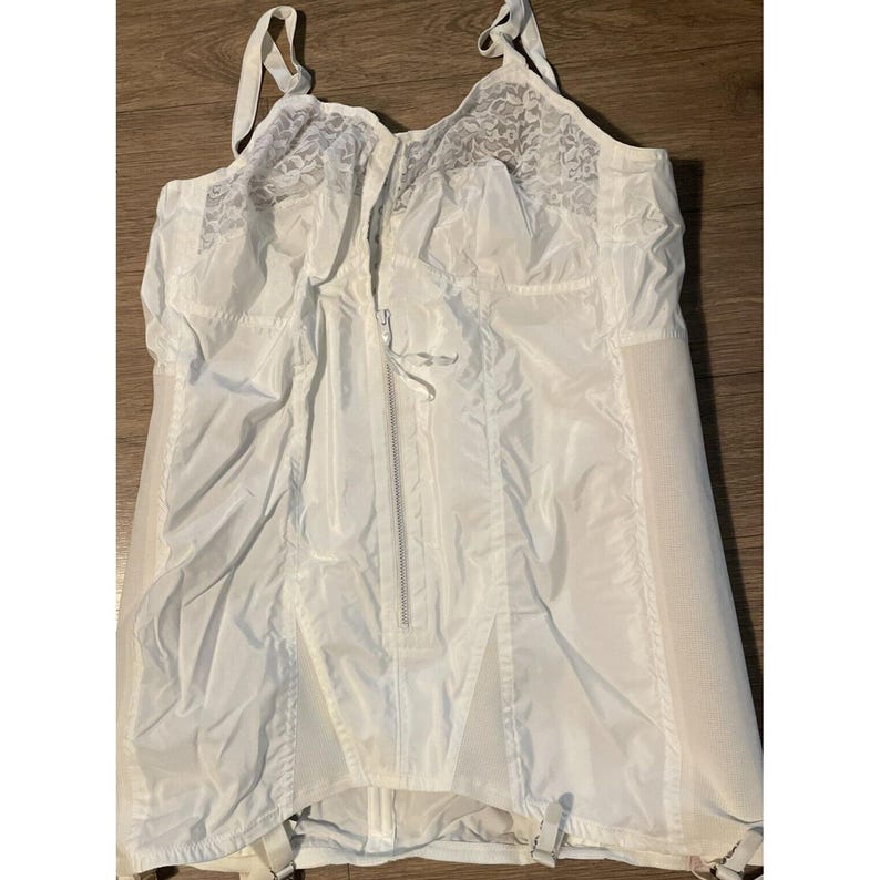 VTG Sears Under Fashions Corselette Corset Open Bottom 6 Garter Girdle ...