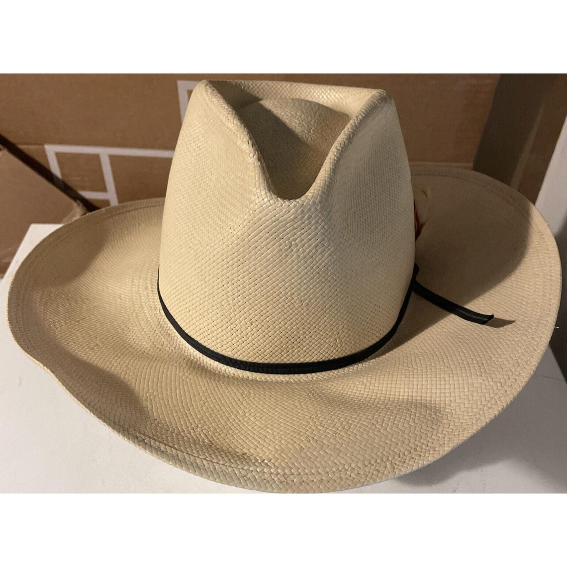 Vintage Stockman Resistol Ringo Straw Cowboy Hat W/feather 7 1/4 - Etsy